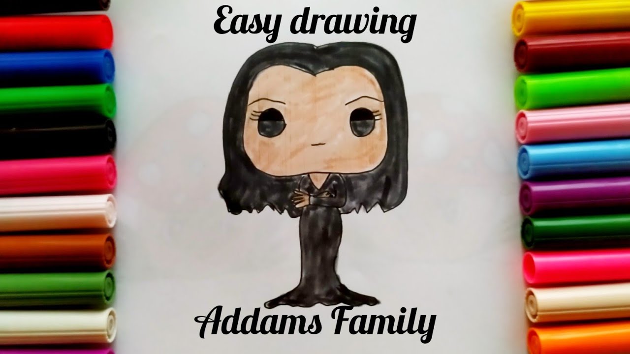 how to draw wednesday / how to draw Addams Family / Addams Family ...