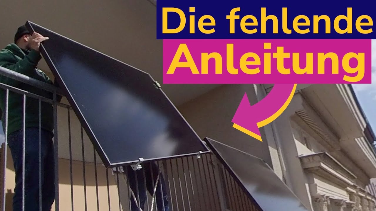 Balkonkraftwerk sicher am Balkon installieren. Montage-Anleitung #AnkerSolix - YouTube