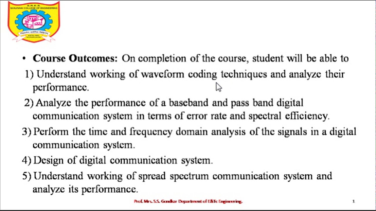 Introduction to the course Digital Communication lecture 1 - YouTube