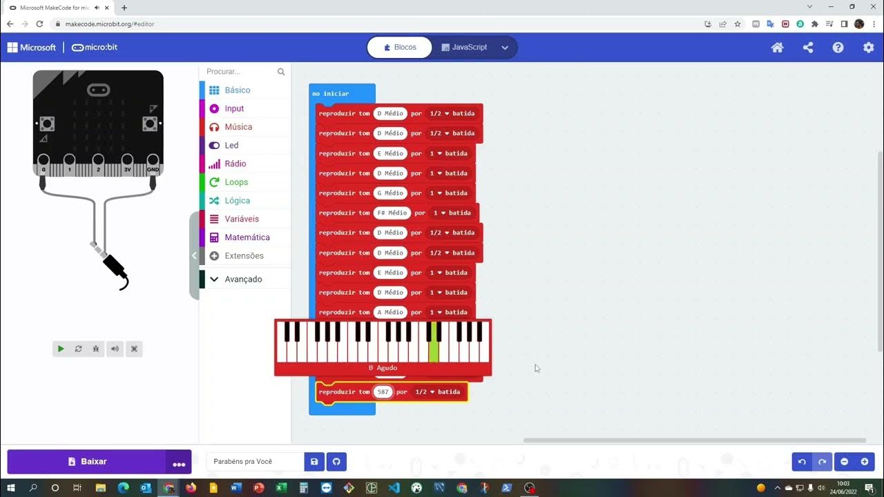 Música no micro:bit - Parabéns pra Você - YouTube