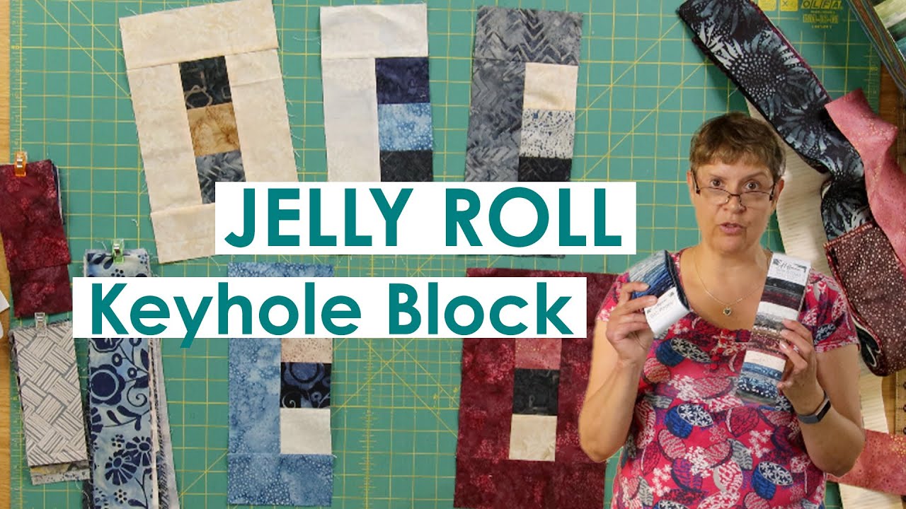 Jelly Roll Keyhole Block - YouTube