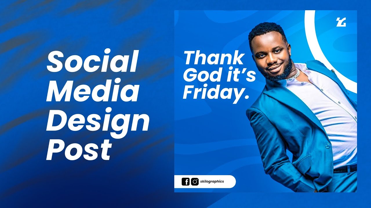 Easy Social Media Design Post Tutorial in Photoshop - YouTube