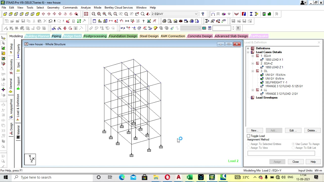 STAAD PRO TUTORIAL 5- Error removing in seismic with staad editor II ...