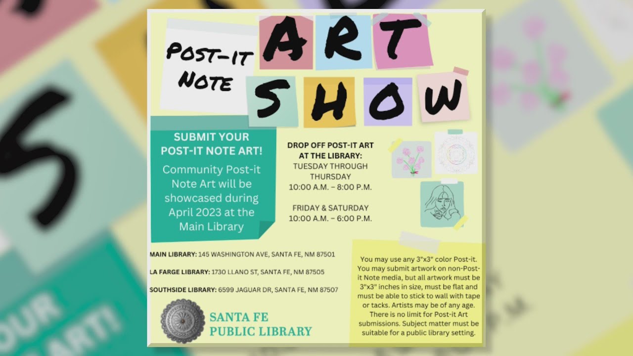Take part in Santa Fe Public Library 'Post-It Note Community Art Show ...