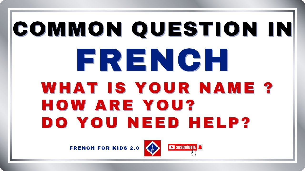 How to ask Common Questions in FRENCH? - YouTube