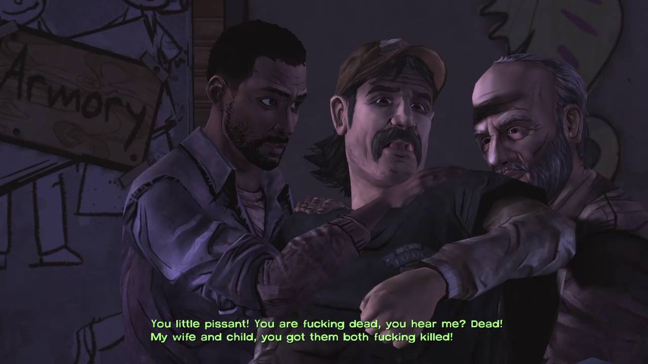 The Walking Dead: Season 1 Ben tells Kenny his secret - YouTube