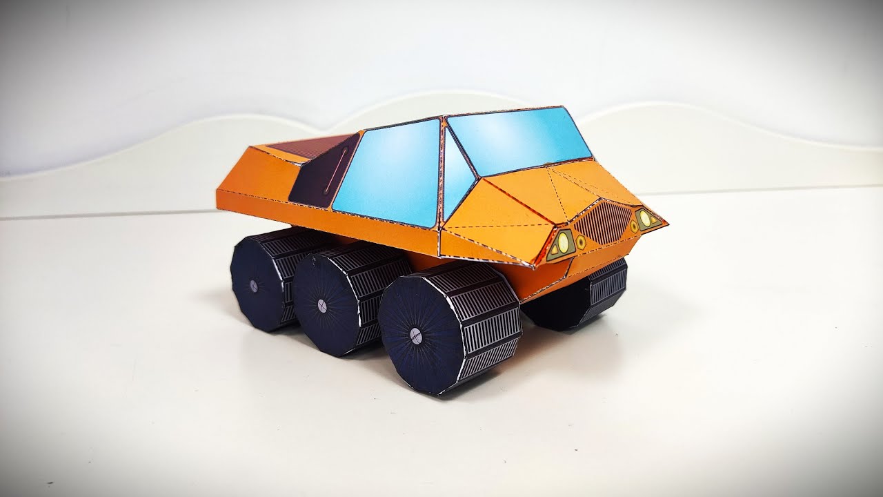 The rover is made of paper. Papercraft.\Марсоход из бумаги. Паперкрафт ...