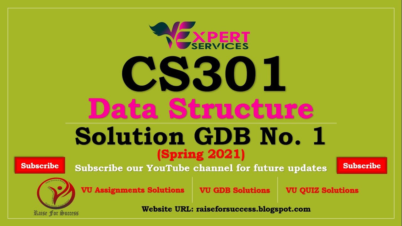 Cs301 Data Structures Gdb No 1 Solution Spring 2021 Youtube