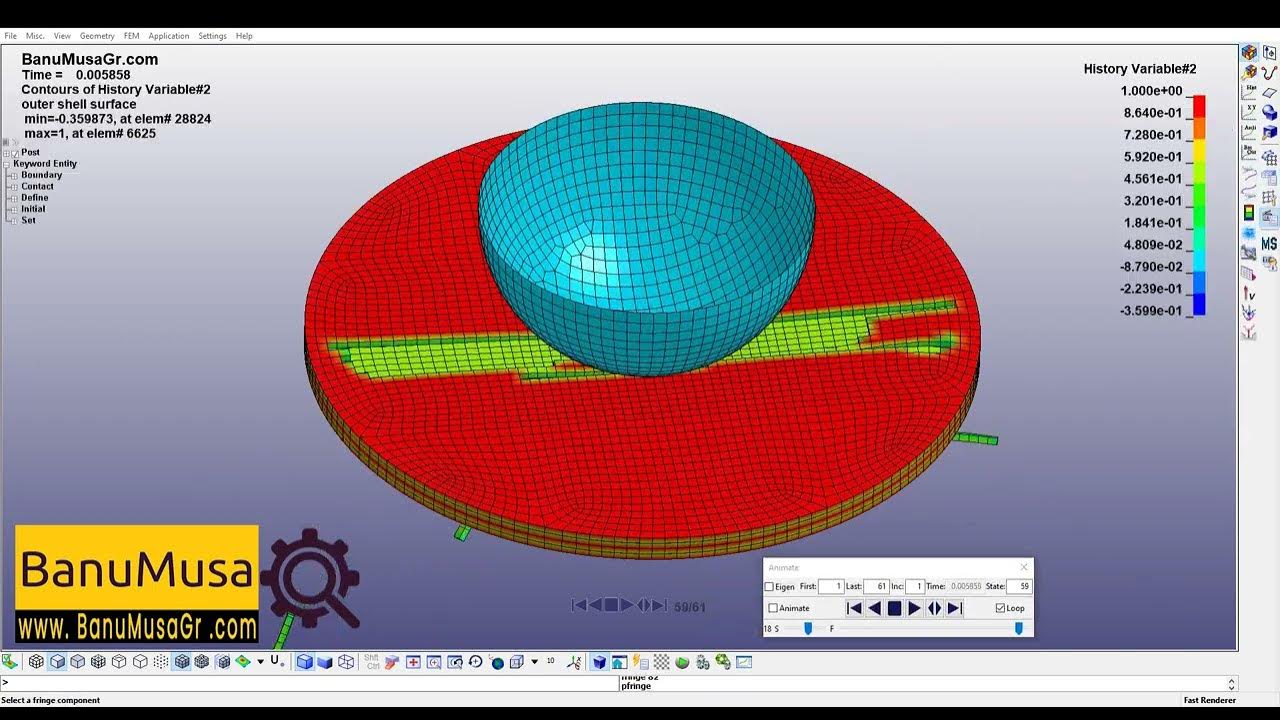 LS-Dyna Tutorial video demo - 3D modelling of Low Velocity Impact FRP Laminate with LS-Dyna ...