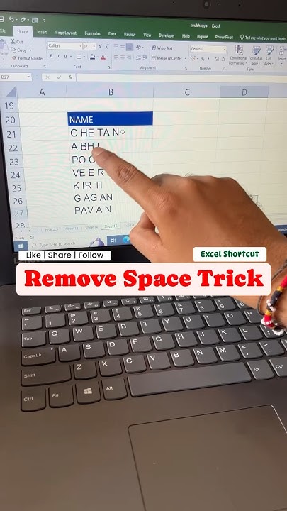 Remove Space | Excel Tricks | #ytshorts #tipsandtricks #kannada #excel #vijayapura #learning ...