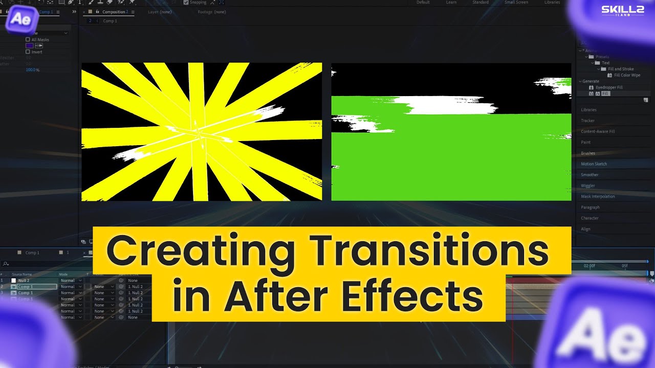 How to Create Transitions in After Effects | AE Learning | Video Editing Transition Tutorials ...