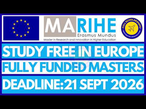 How to Apply for Erasmus Mundus MARIHE Scholarship 2027 Fully Funded Master's in Europe | No App Fee