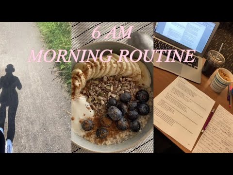 6 AM MORNING ROUTINE | a realistic morning-log | #thatgirl - YouTube