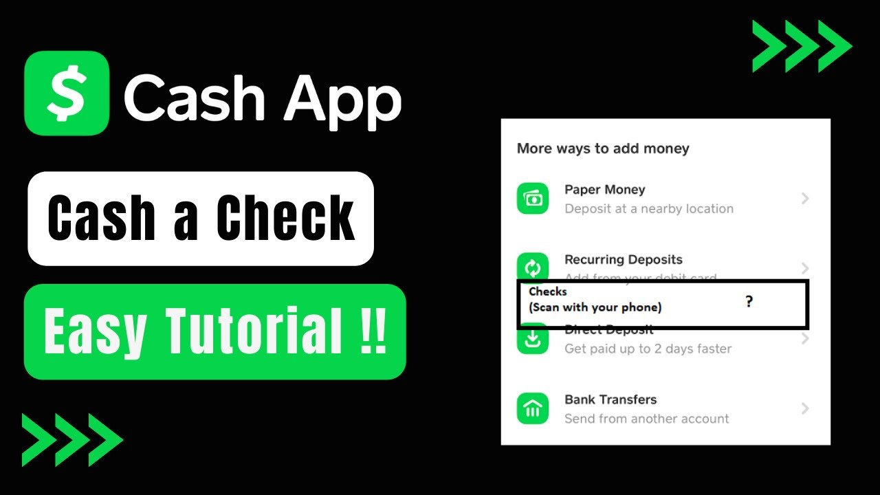 How to Cash Check on Cash App ! - YouTube