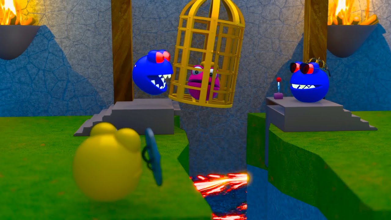 Pacman VS Lava Monster Boss In Trap Castle | Final Cartoon - YouTube