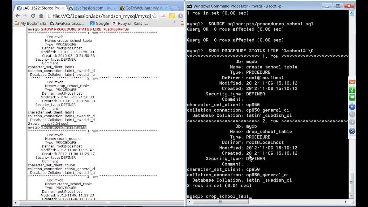 MySQL Stored Procedures and Functions (Topic #5: MySQL course from JPassion.com) - YouTube
