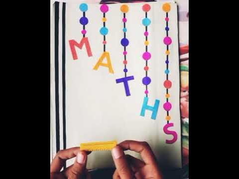 Maths art integrated project front page design😍 - YouTube