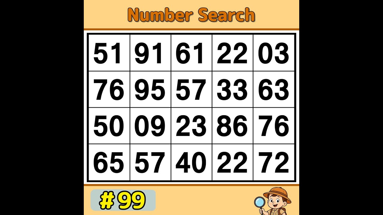 【JimmyPuzzle】 Boost Brainpower with a Number Game! 《Number Search｜Brain ...