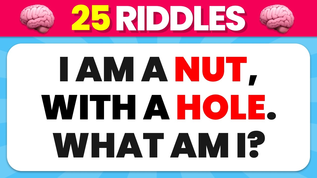 25 Riddles That Will Test Your Brain Speed 🧠⚡ | Riddle Quiz | Easy ...