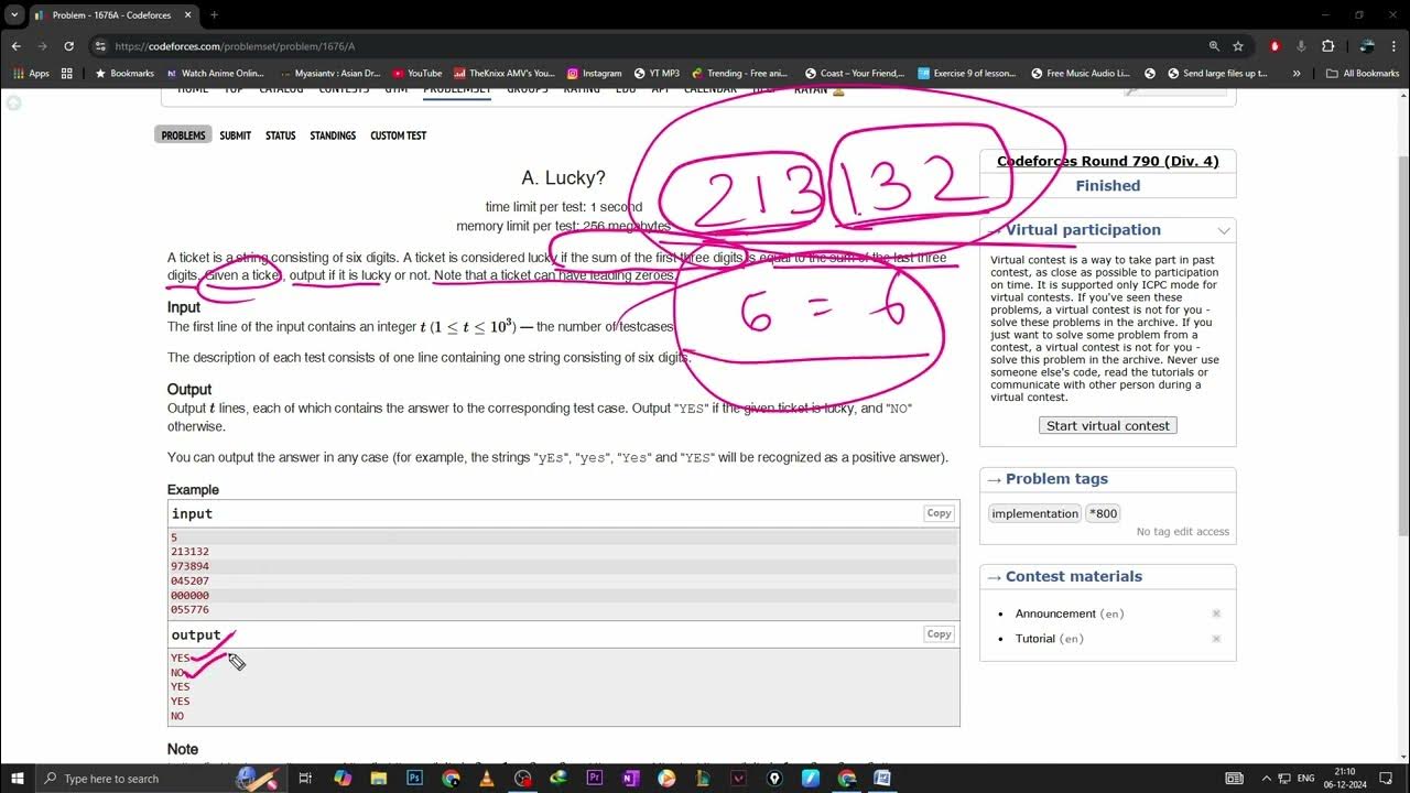 Codeforces 1676A - Lucky? | Detailed C++ Solution | TheCoDeveloper ...