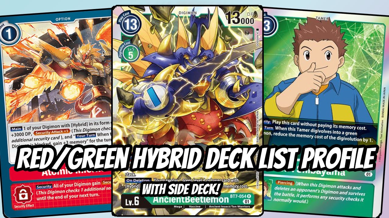 Red/Green Hybrid Deck List Profile (Digimon TCG English BT7) - YouTube