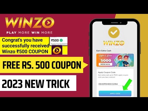 Winzo 500 COUPON CODE कैसे ले | Winzo Coupon Code 2023 Today| Winzo ...