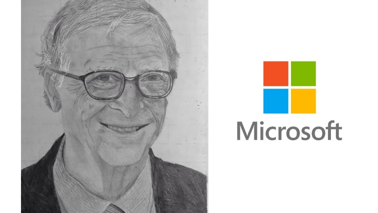 Drawing William Henry Gates ||Bill Gates|| - YouTube