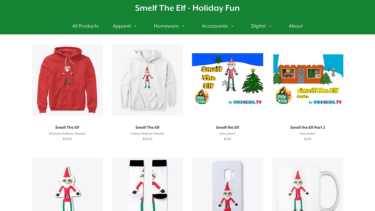 Smelf the Elf Teespring Store - YouTube