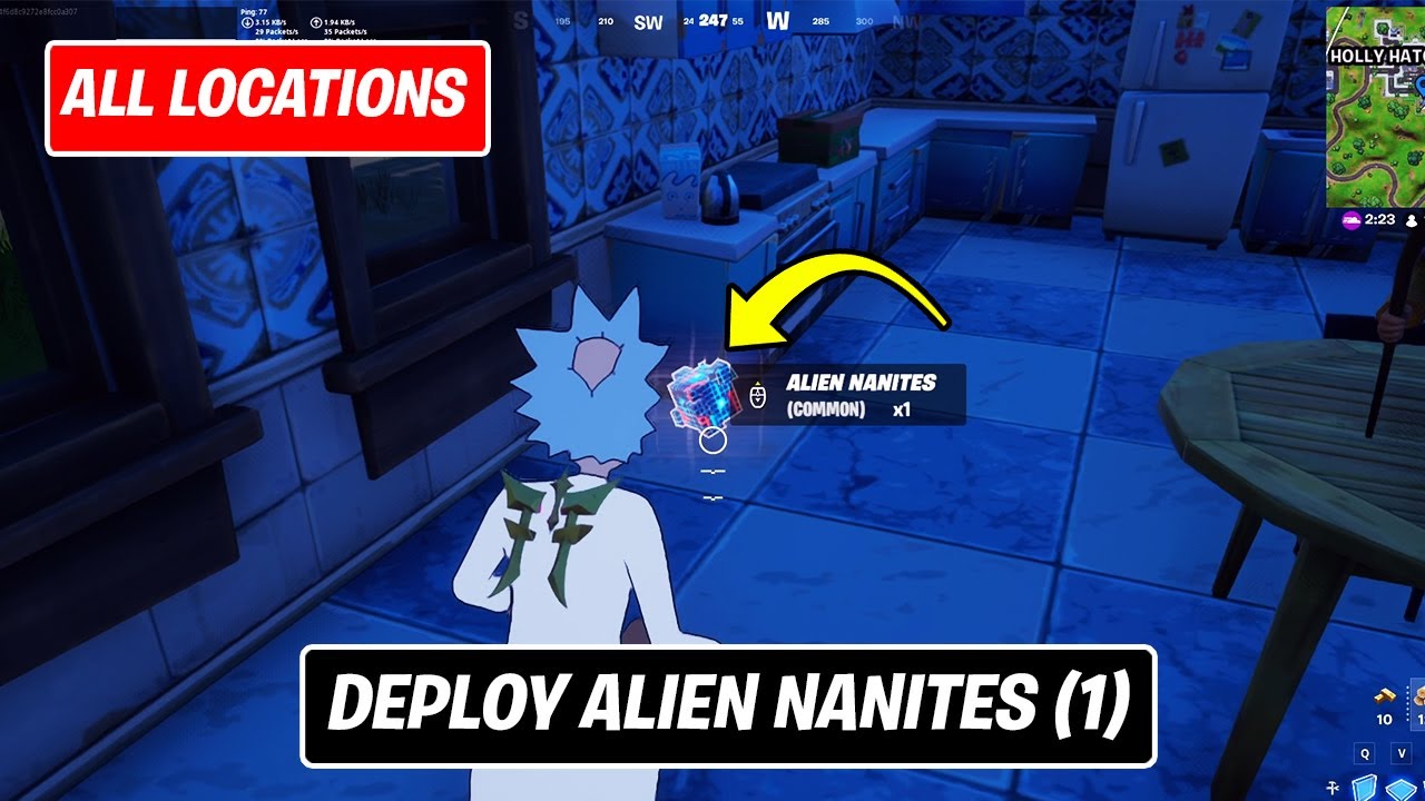 Deploy Alien Nanites locations! Fortnite Week 5 Legendary Quest Guide ...