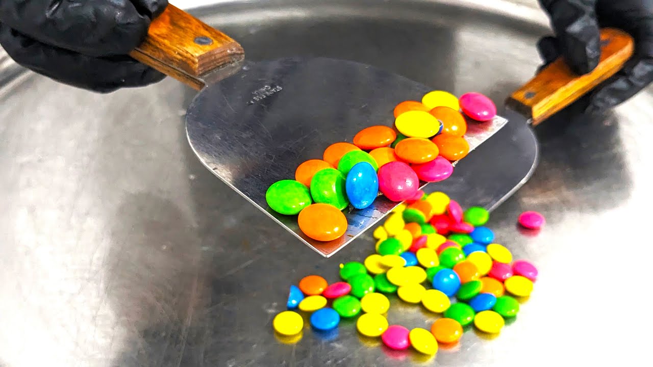 Cadbury Gems Chocolate | ASMR - oddly satisfying Gems Ice Cream Rolls ...