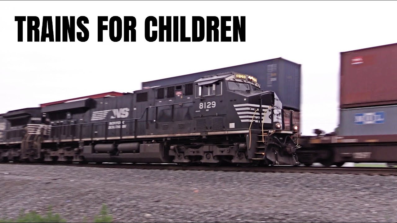 Trains For Children: An Hour of Big Freight Trains - YouTube