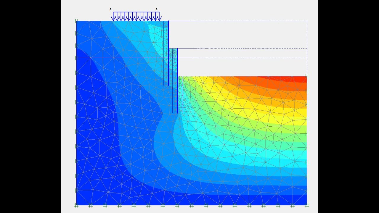 PLAXIS 2D: ការវិភាគ Pile Wall - YouTube