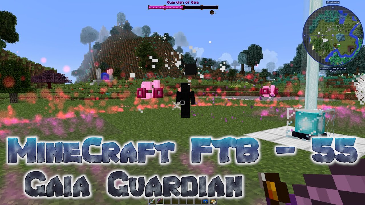 MineCraft FTB - 55 - Gaia Guardian Fight - YouTube