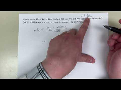 Naplex calculation: mEq (milliequivalents) - YouTube