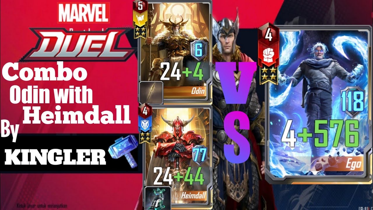 Marvel Duel | Combo Odin with Heimdall Defeat Ego - YouTube