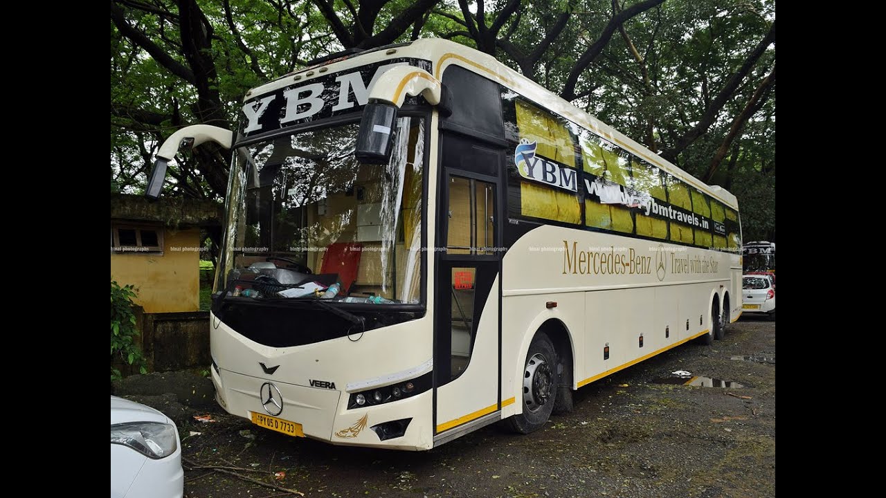 YBM TRAVELS HIGH CLASS MERCEDES BENZ LUXURY COACH CRUISING ON NATIONAL ...
