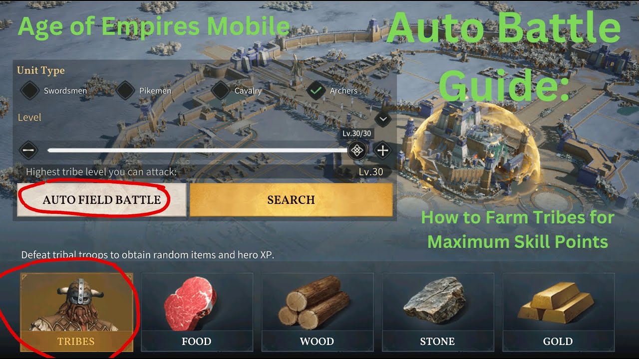Auto Battle Guide: How to farm Skill Points | Age of Empires Mobile ...