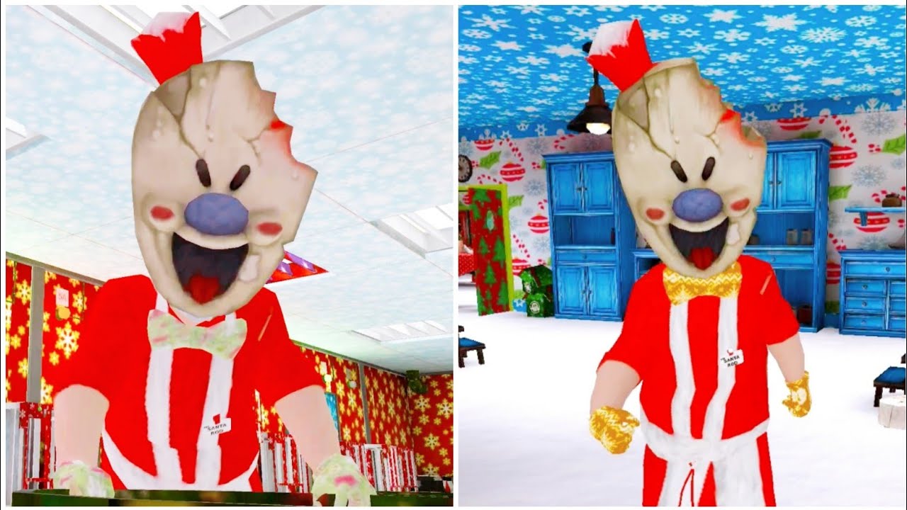 Ice Scream 4 Christmas Vs Ice Scream 6 Christmas Full Gameplay - YouTube