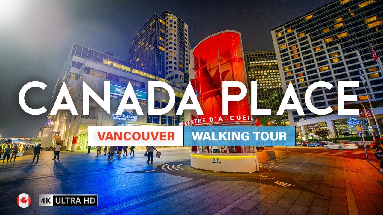 🇨🇦 [4K] Walking Tour Downtown Vancouver | Canada Place Christmas ...