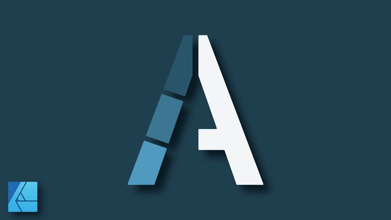 How to make a logo out of a letter [Affinity Designer] - YouTube