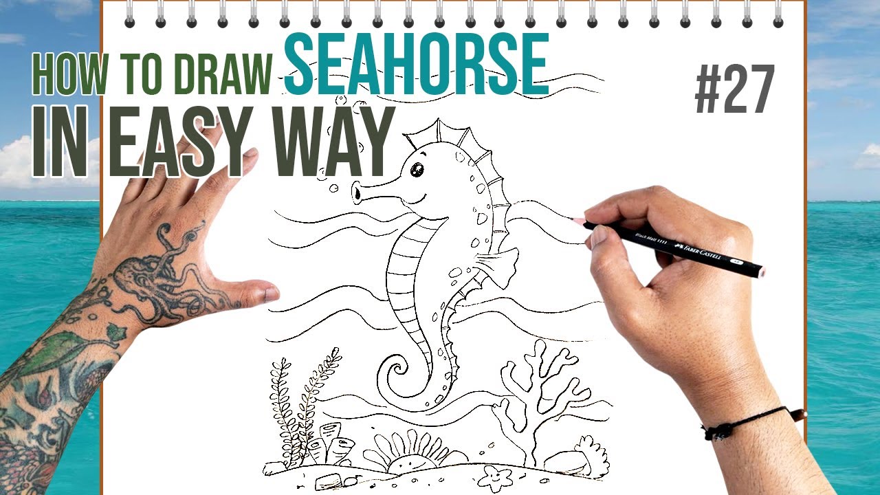 How to Draw Seahorses in "Easy Way". Drawing | Kids Drawing | Kids ...