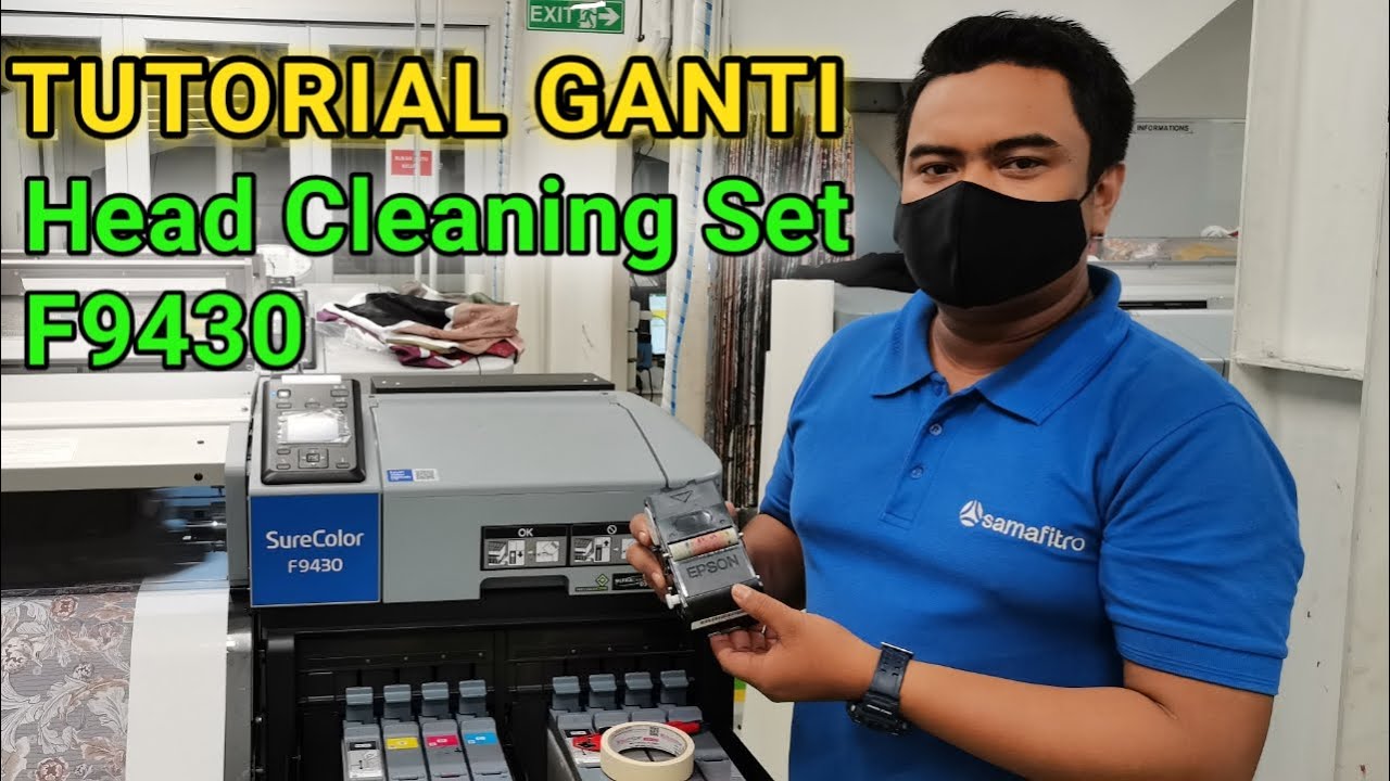 Tutorial ganti head cleaning set Epson F9430/F9430H - YouTube