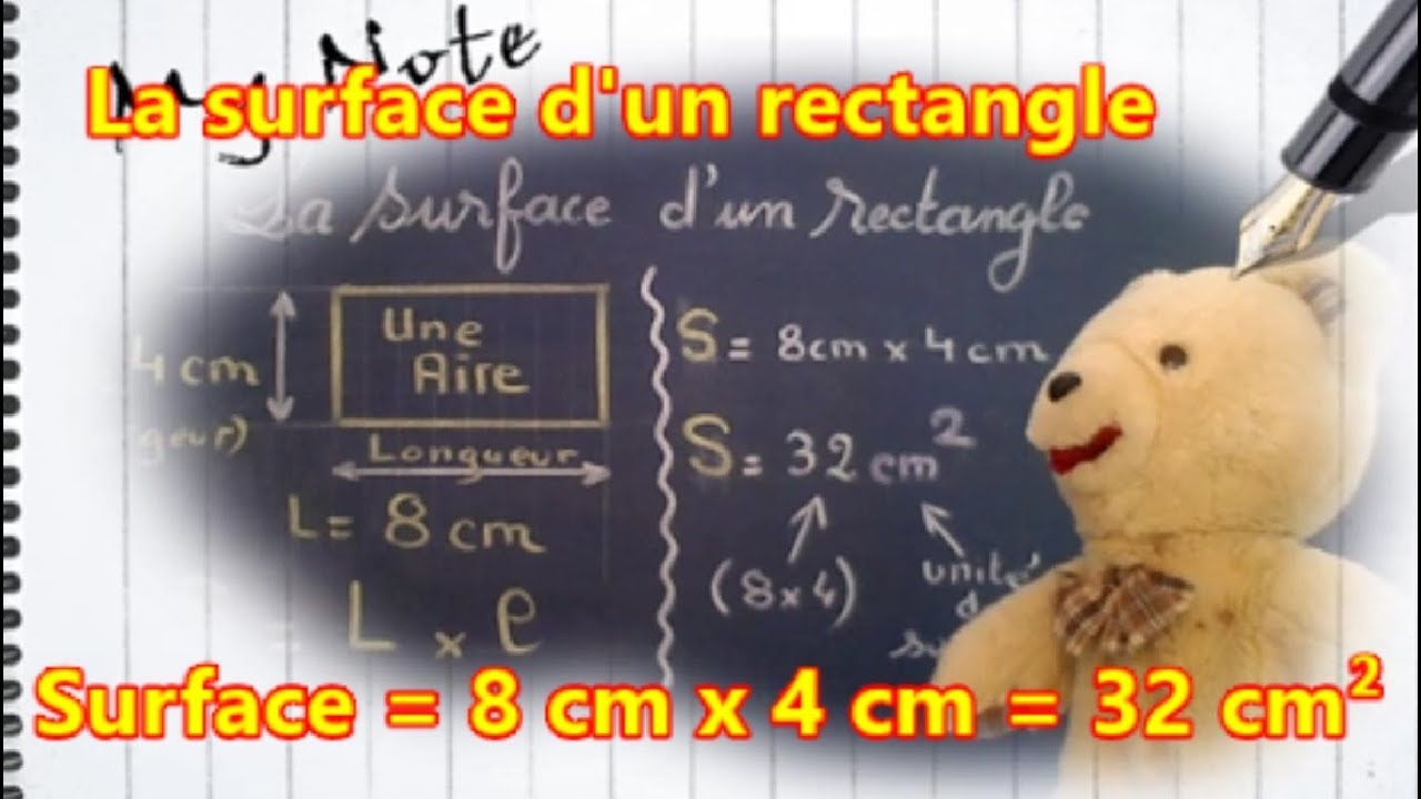 Calculer la surface ou l'aire du polygone rectangle : CM1 CM2 6ème ...