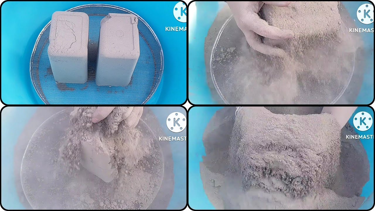 asmr/super soft super🌪dusty fresh pure cement dry crumbling and pure🤤 ...