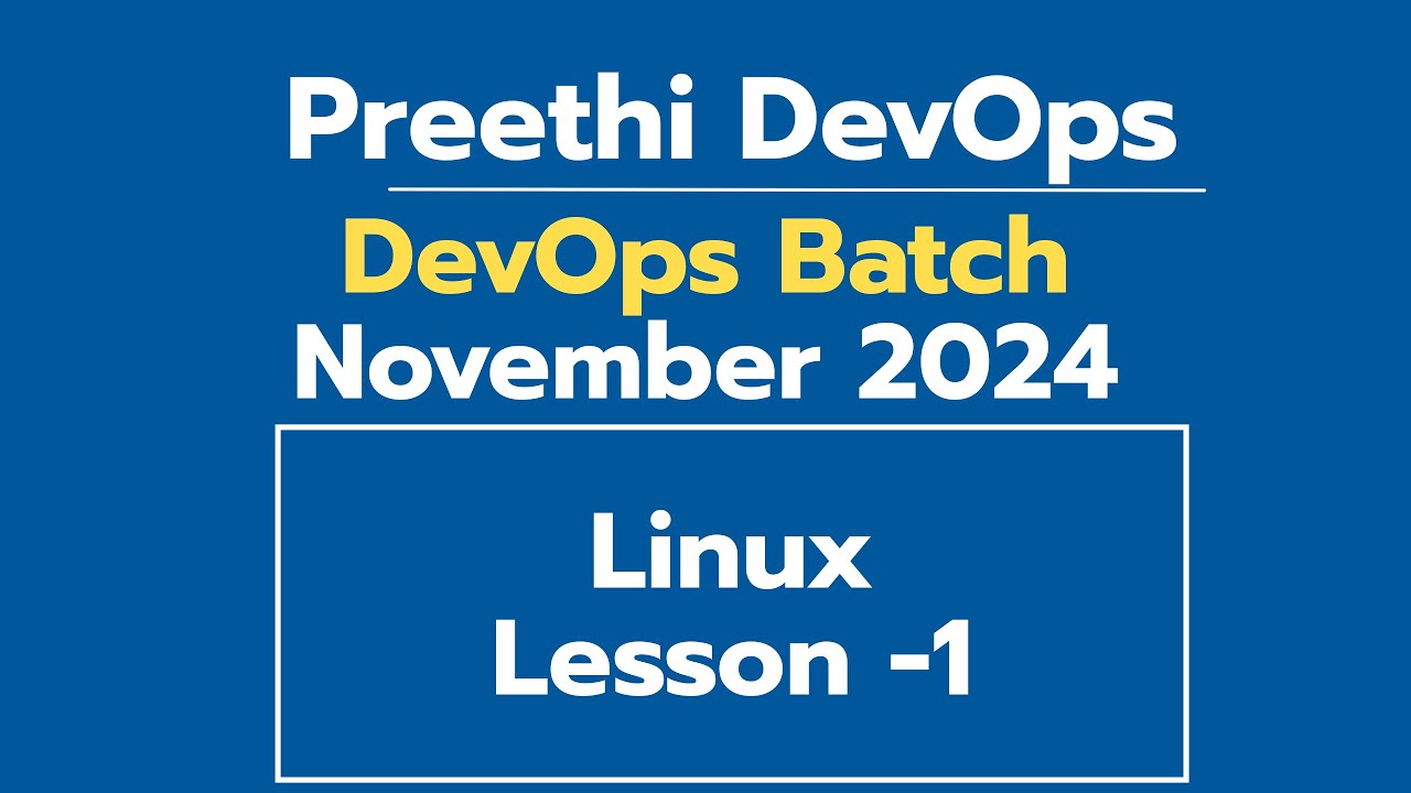 Day 7 DEVOPS TRAINING NOVEMBER BATCH 2024 Linux-1 - YouTube
