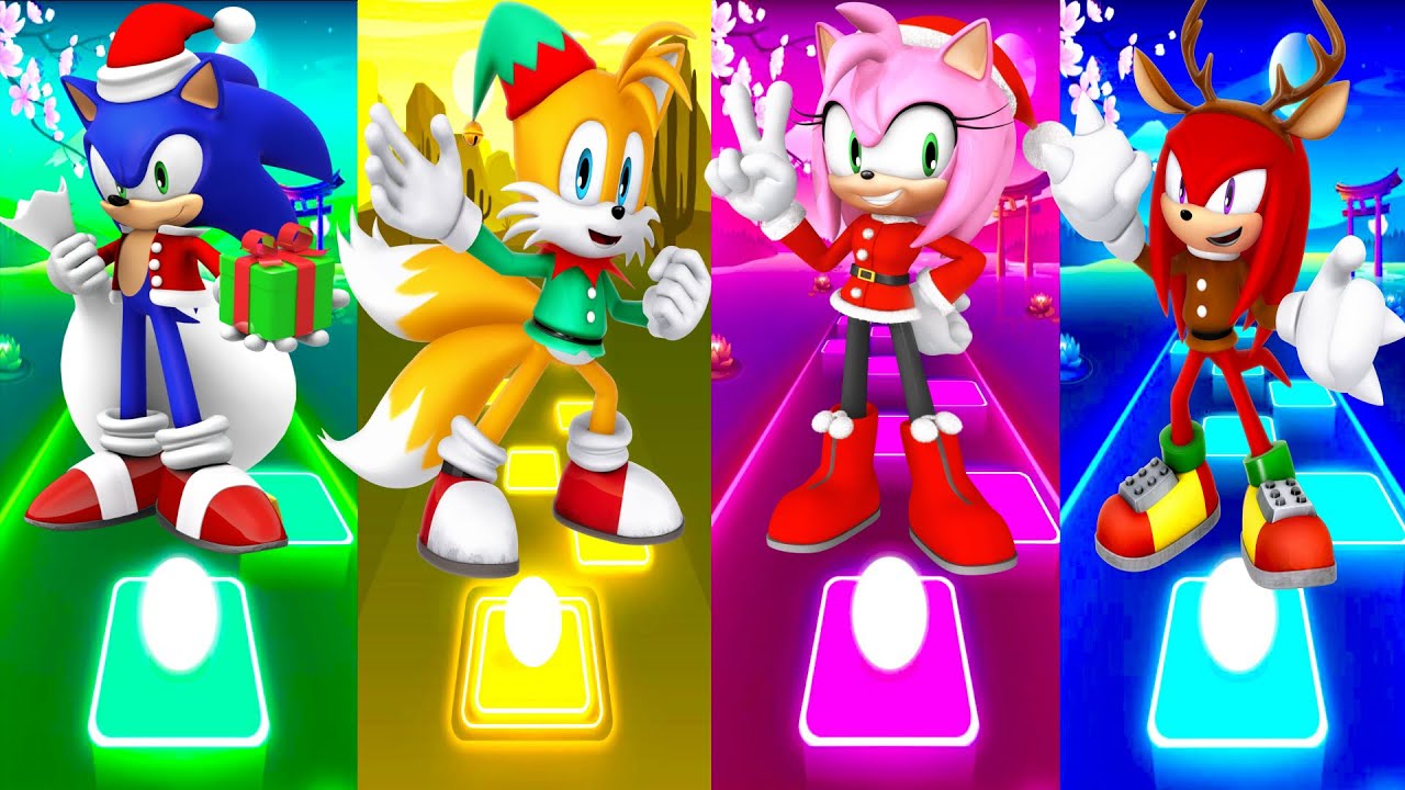Santa Sonic(Centuries) x Santa Tails(Dance Monkey)x Santa Amy(Sea ...