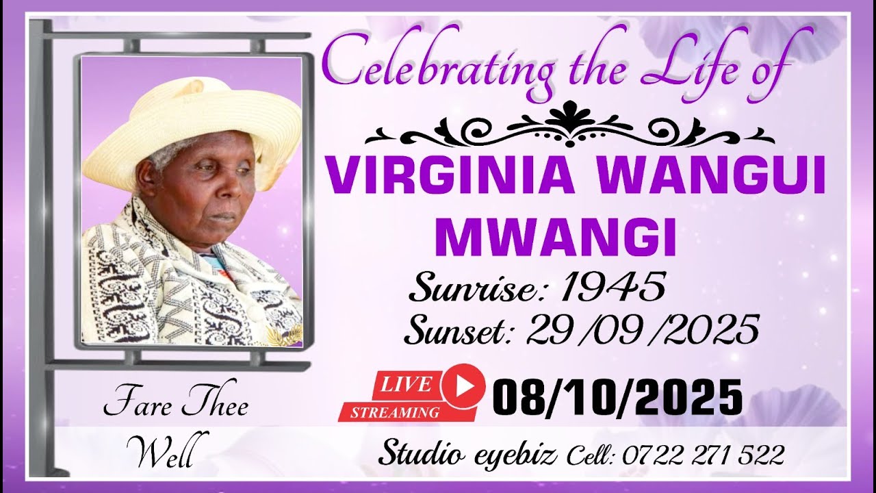 Celebrating the life of VIRGINIA WANGUI MWANGI - YouTube