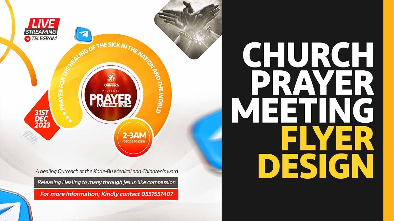 How to Design a Church Flyer with Curvy Shapes | Photoshop Tutorial ...