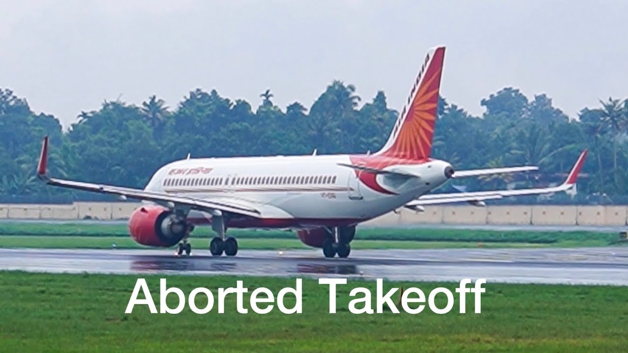 Pilot Aborts takeoff on ACTIVE runway - Air India A320NEO (VT-EXQ) failed takeoff attempt - YouTube