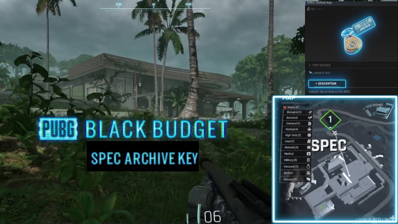 PUBG Black Budget Secret Vents into SPEC Archive room key - YouTube